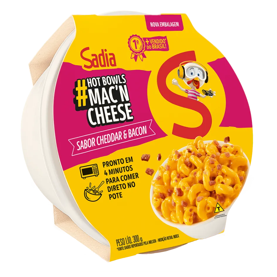 Sadia - Mac'n Cheese sabor Cheddar e Bacon 300g